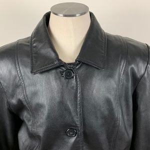 Style & Co. | Jackets & Coats | Style Co 0 Black Authentic Leather Coat ...